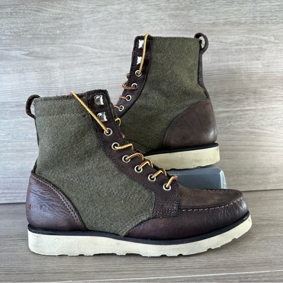 Sebago | Shoes | Filson Sebago Beacon Browngreen Leather Laceup Boots ...